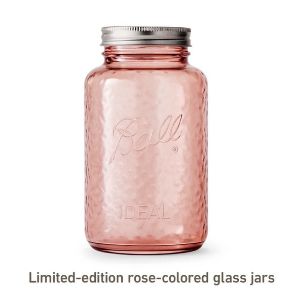Mason | Kitchen | New Mason Ball 32 Oz Quart Dusty Pink Glass Mason Jar ...